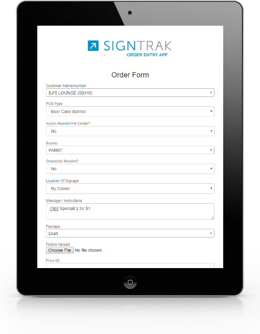 OnTrak Custom POS Signage Management Software SignTrak®